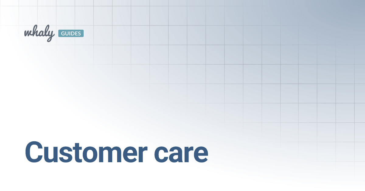 Customer care | Help